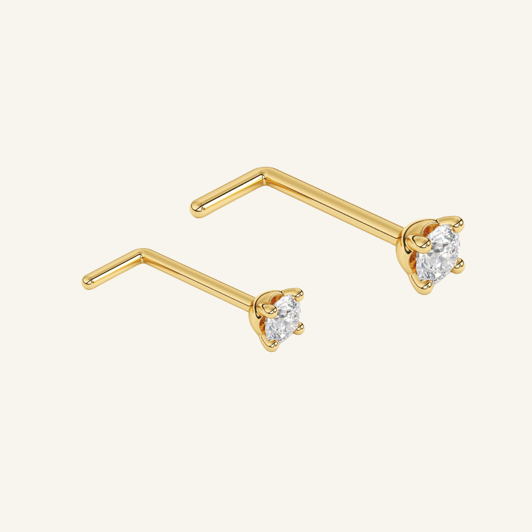 Diamond nose piercing