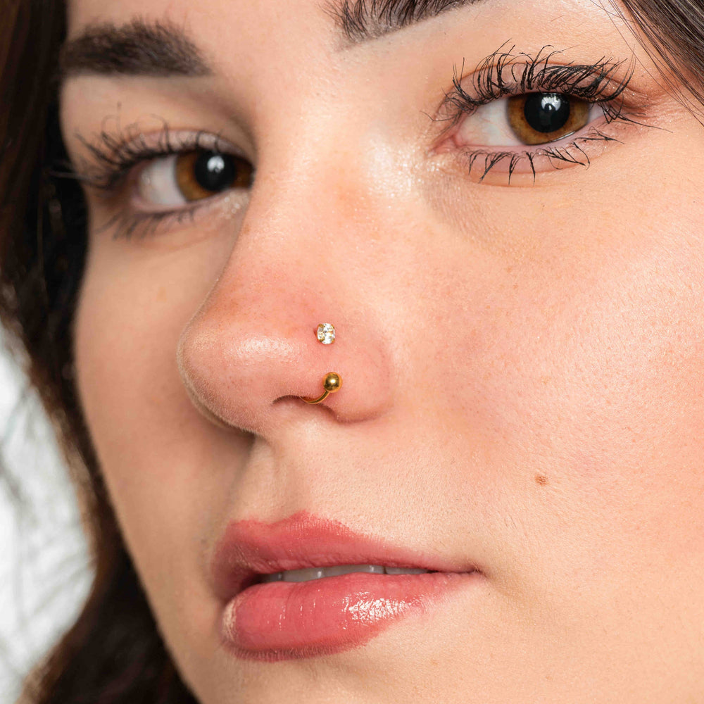 Lunifia - real and fake piercings - nose navel ear